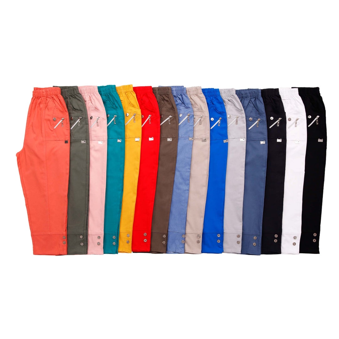 Nordbury Women Cherry Berry Capri Trousers Ladies Three Quart Pants ...