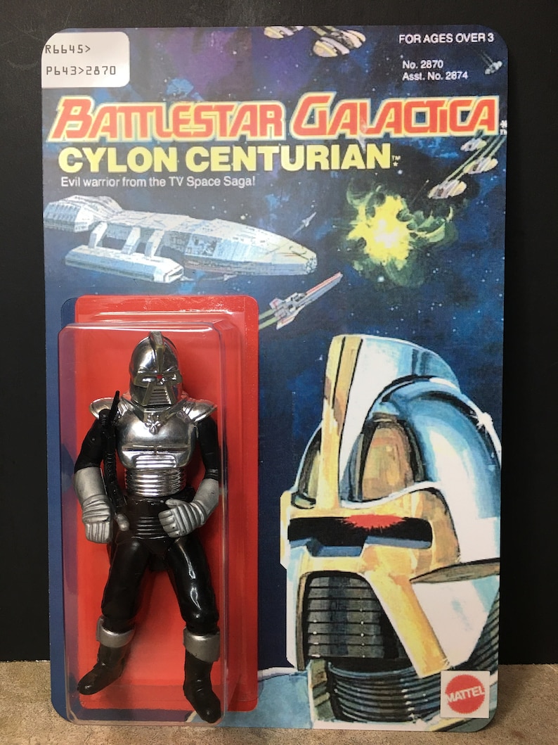1978 Battlestar Galactica Cylon Centurion Complete With Repro Cardback ...