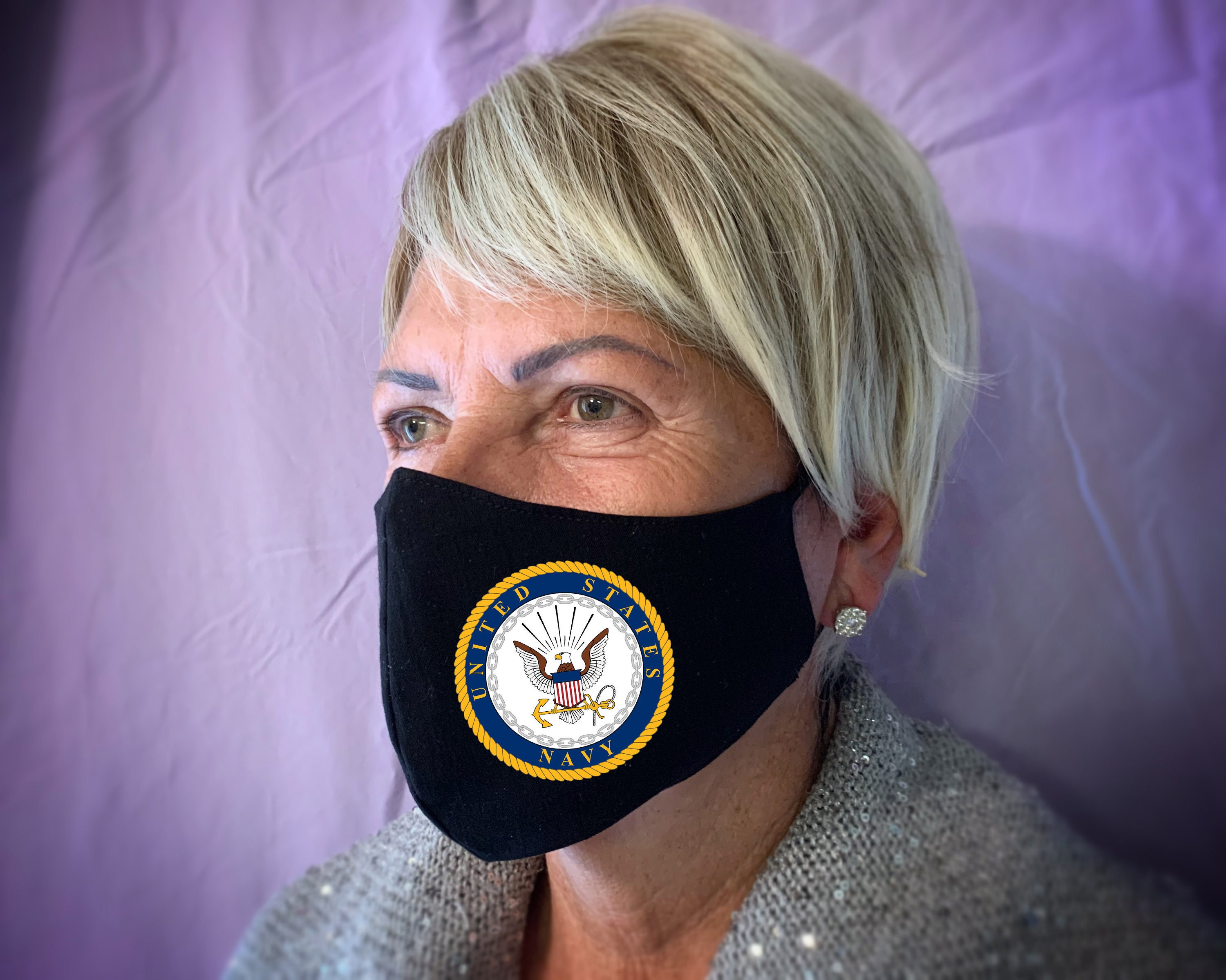 US NAVY Official Military theme Hand made face mask great | Etsy
