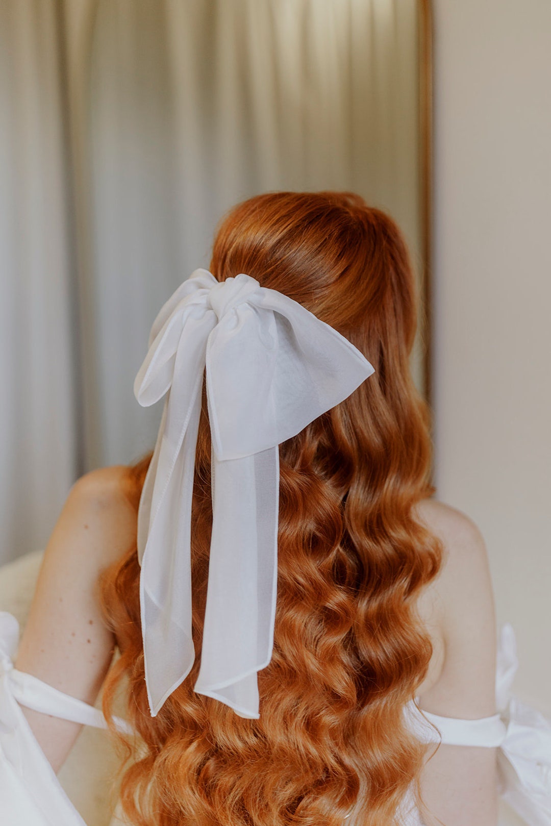 Silk Chiffon Bridal Hair Bow - Etsy