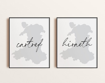 Definition of Hiraeth, A4 Welsh Print, Hiraeth Print, Welsh Wall Art ...
