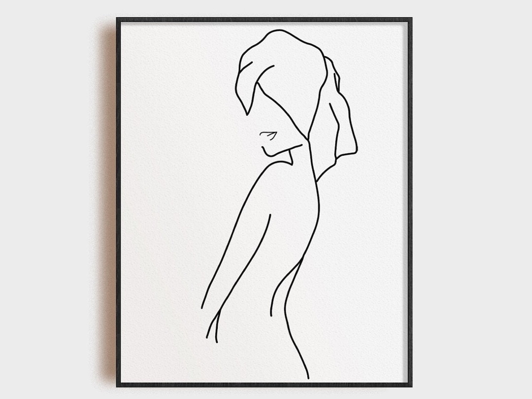 Figure Line Drawing Print - Etsy