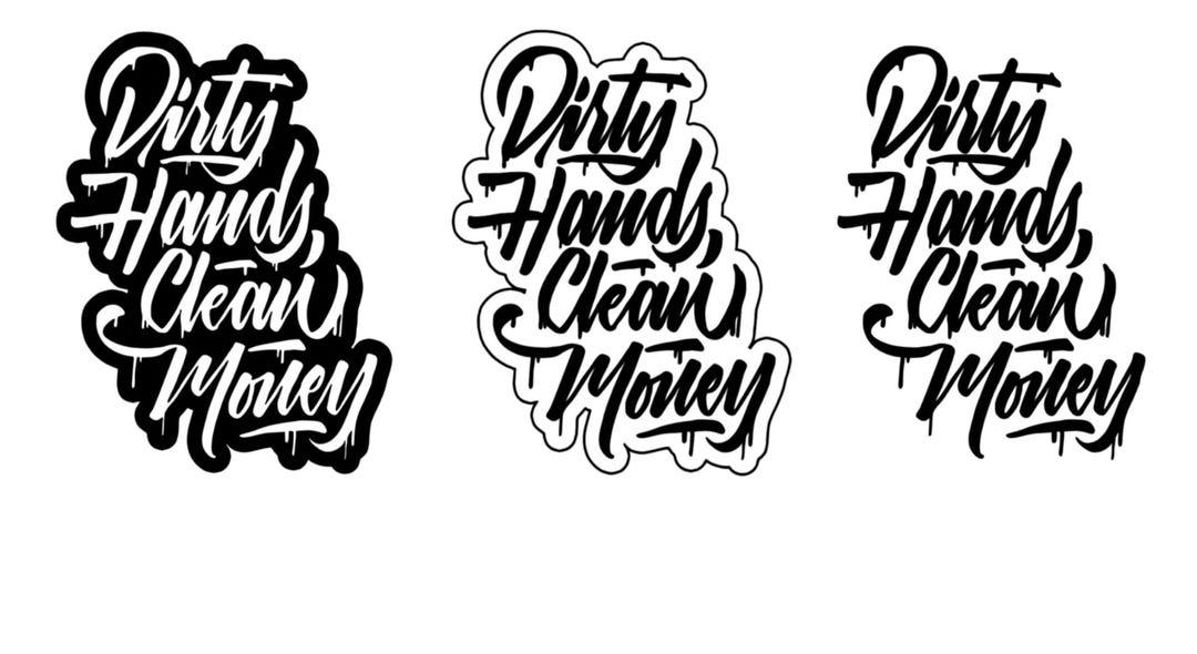 Clean Hands Dirty Money Decal - Etsy