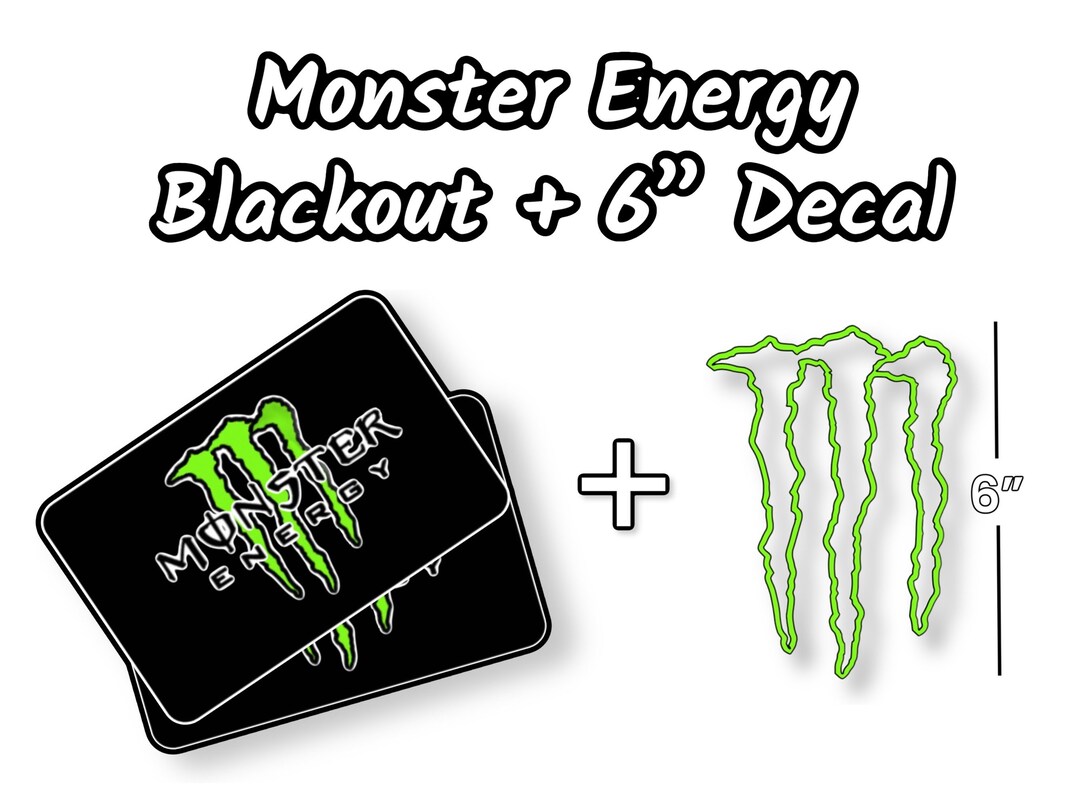 Custom Monster Energy Sunvisor Blackout AND 6 Monster Decal - Etsy
