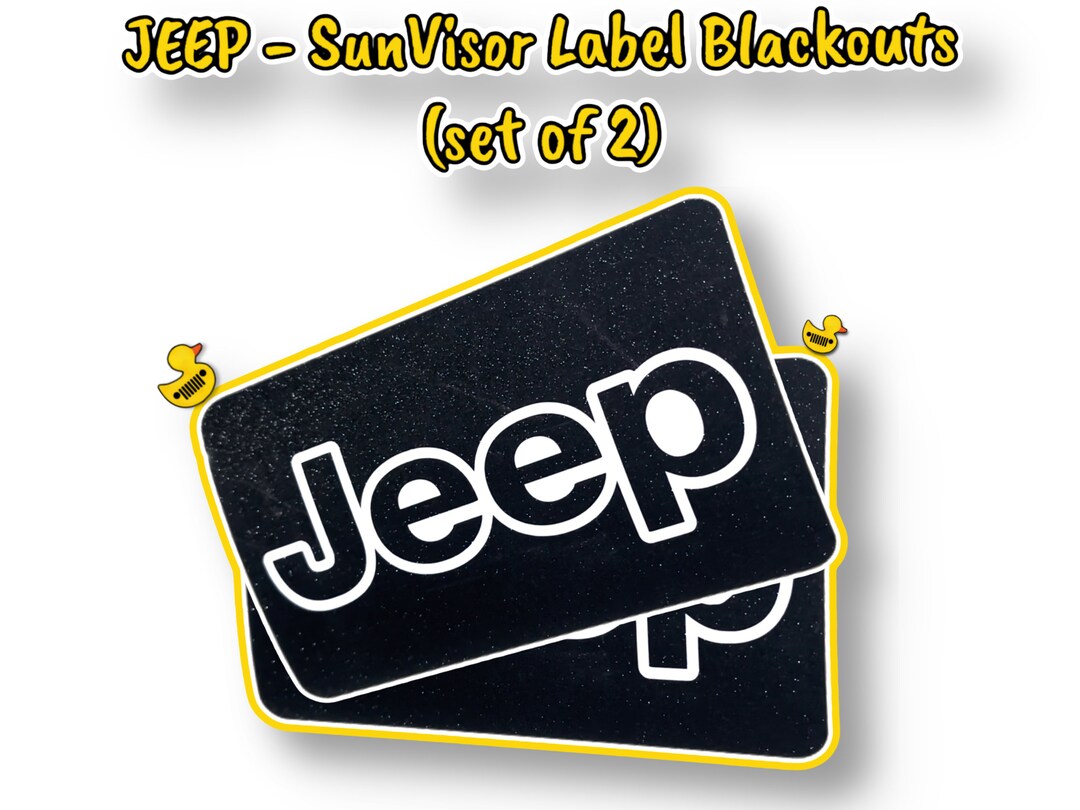 JEEP Sunvisor Warning Label Blackouts - Etsy