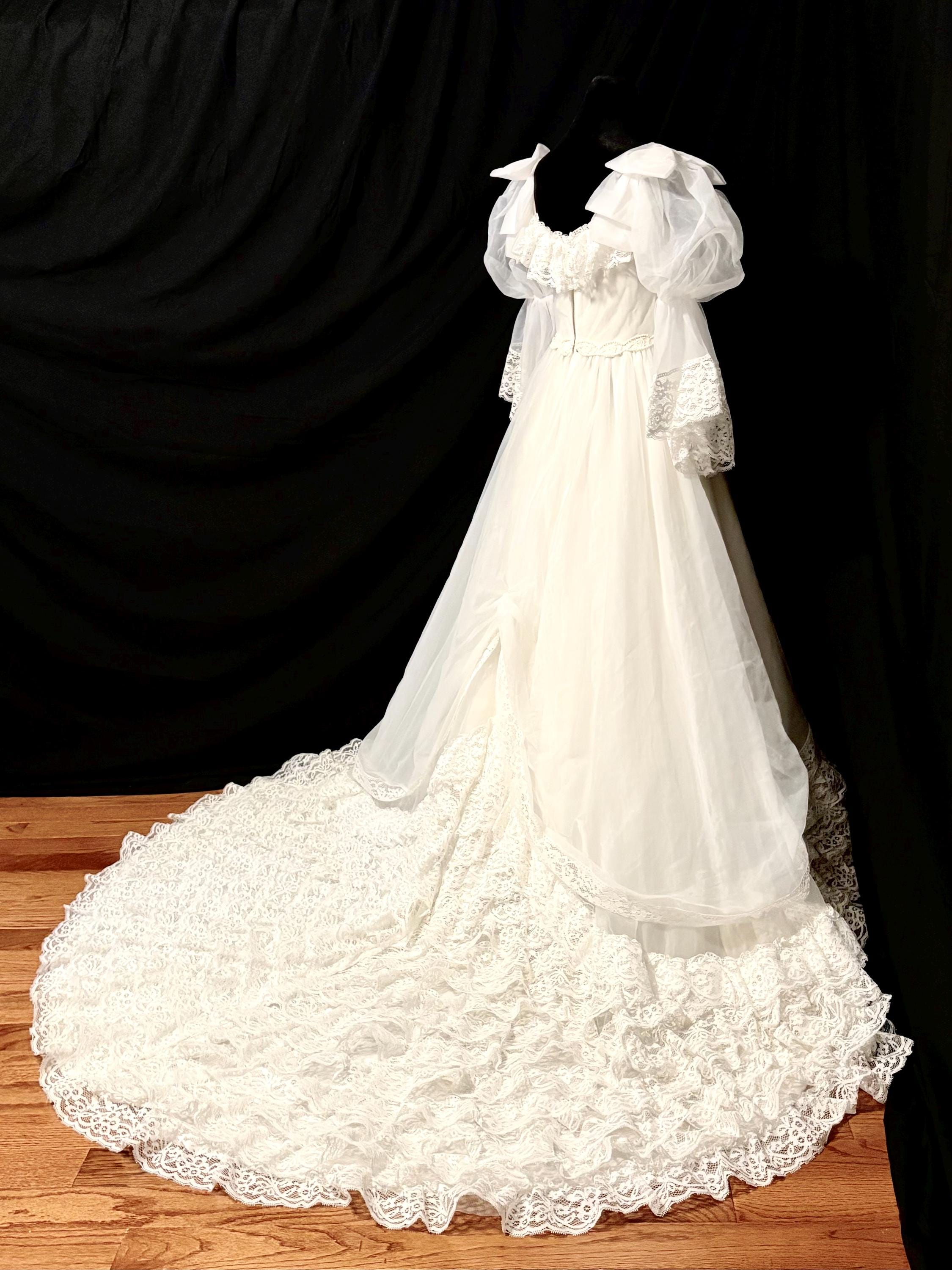 Vintage Wedding Dress, Western Romance, One-hook Bustle, Size 8-10 ...