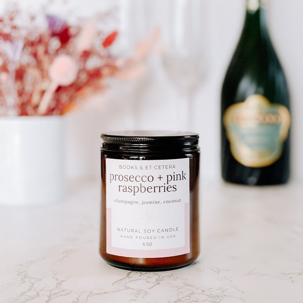 Pink Prosecco Candle - Etsy