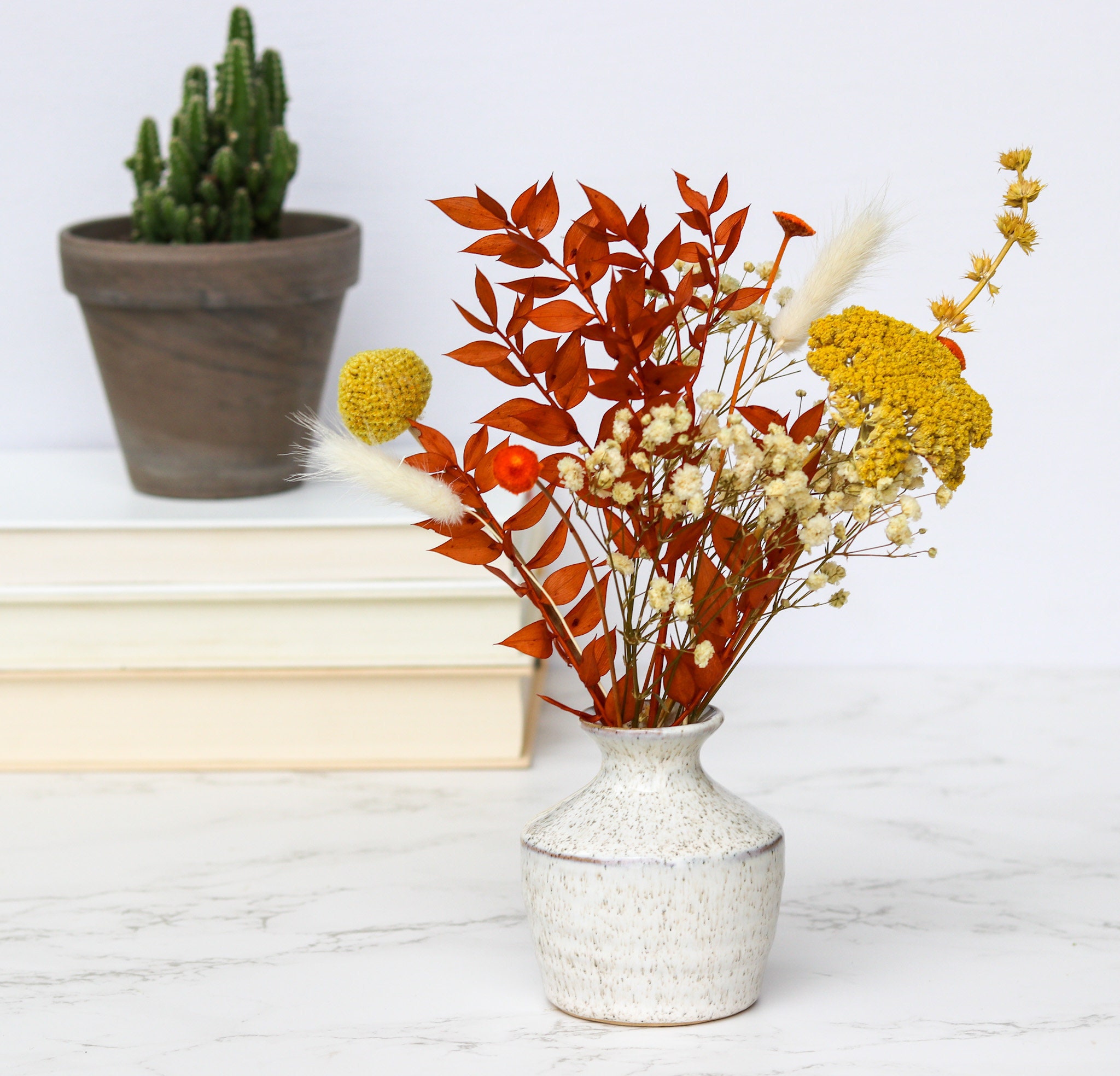 Terracotta Mini Dried Flower Arrangement Ts For Her Boho Etsy