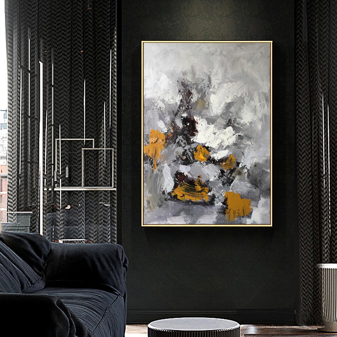 Large-scale abstract painting modern abstract | Etsy