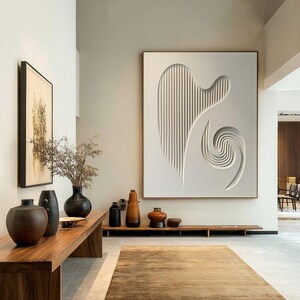 Beige Wabi-sabi Line Art, Beige Textured Abstract Art, Modern ...