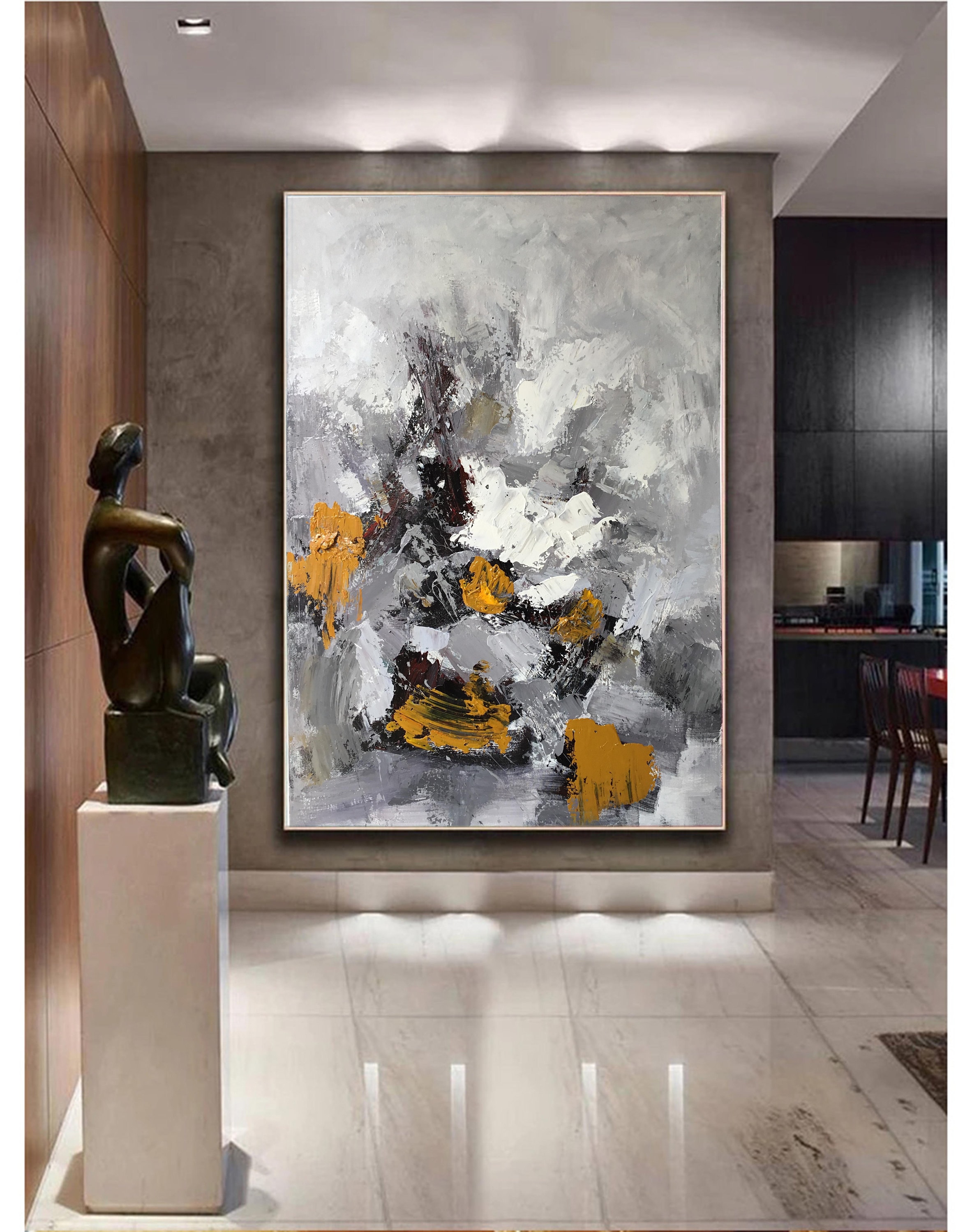 Large-scale Abstract Painting Modern Abstract | Etsy