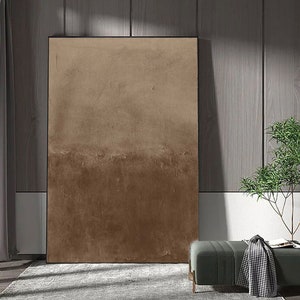 Large 3D Brown Milimalist Abstract Painting Brown Minimalist Painting ...