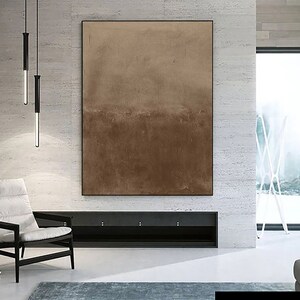 Large 3D Brown Milimalist Abstract Painting Brown Minimalist Painting ...