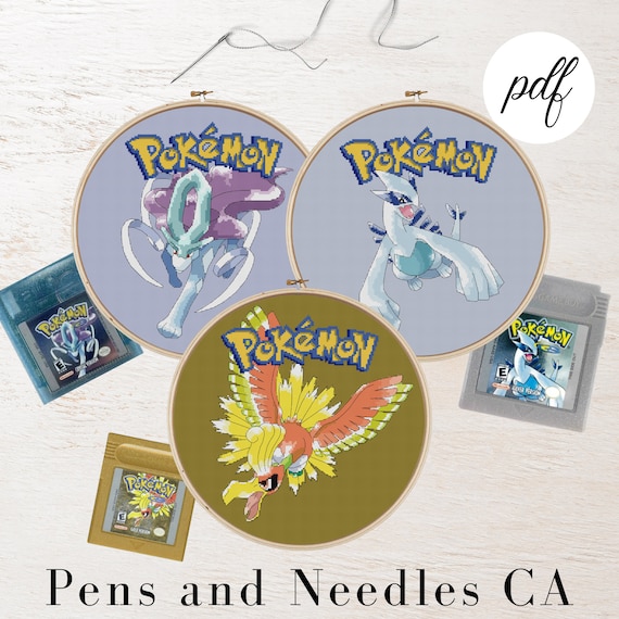 50% OFF BUNDLE Pokemon Gen 2 Game Covers Stitch Pattern | Etsy
