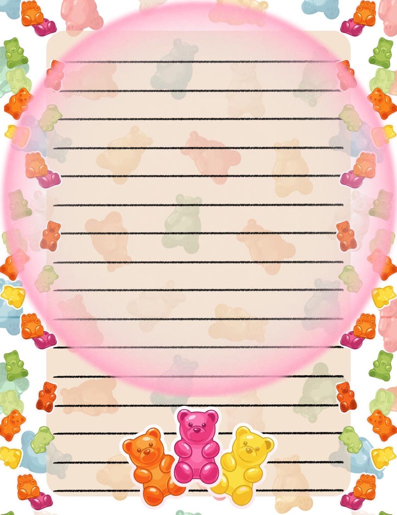23 Printable Food, Animal, Floral Notepad Pages Bundle | Cute DIY Memo ...