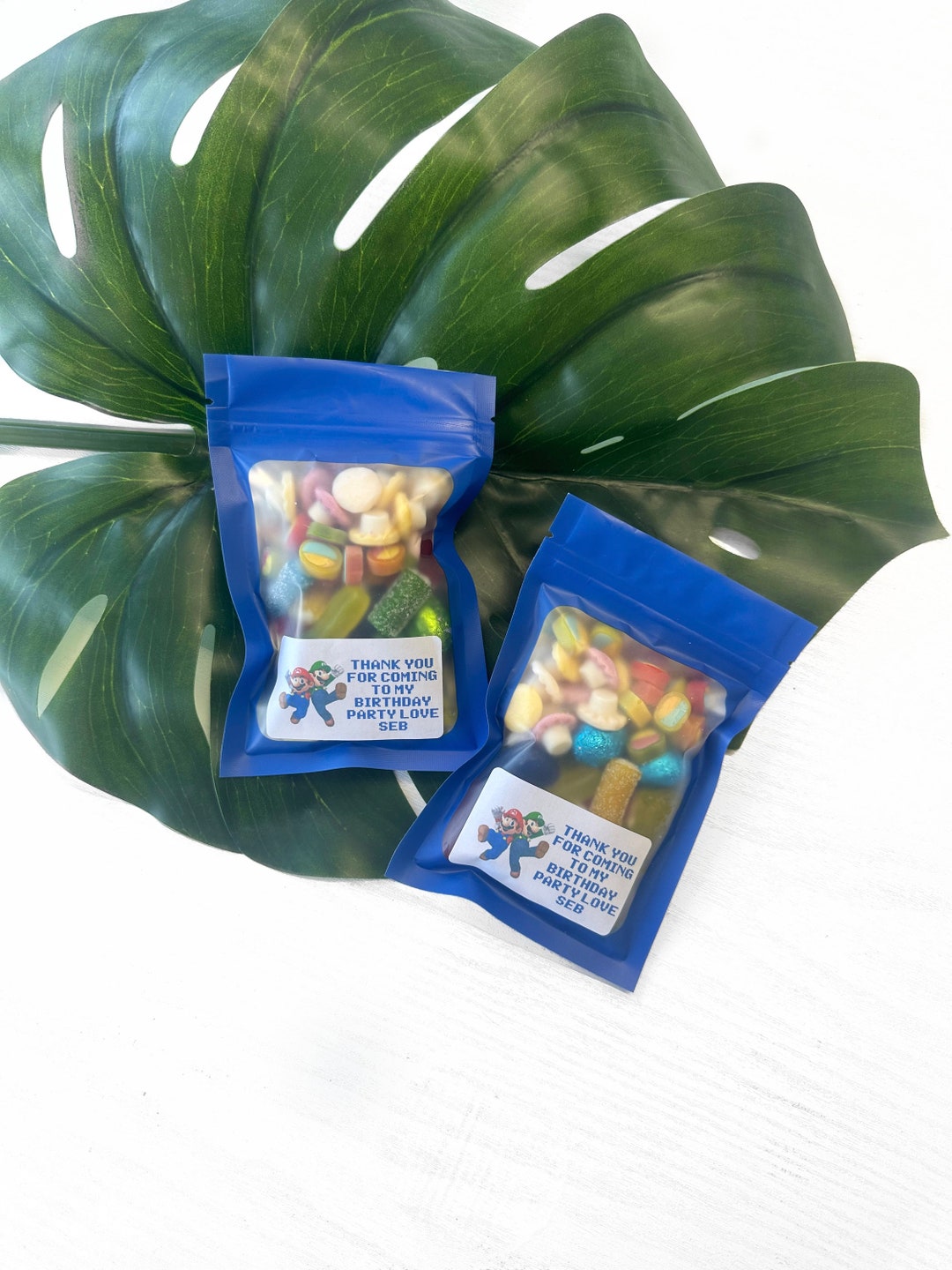 Super Mario Sweet Packets Birthday Favours Party Treats Party Sweets ...