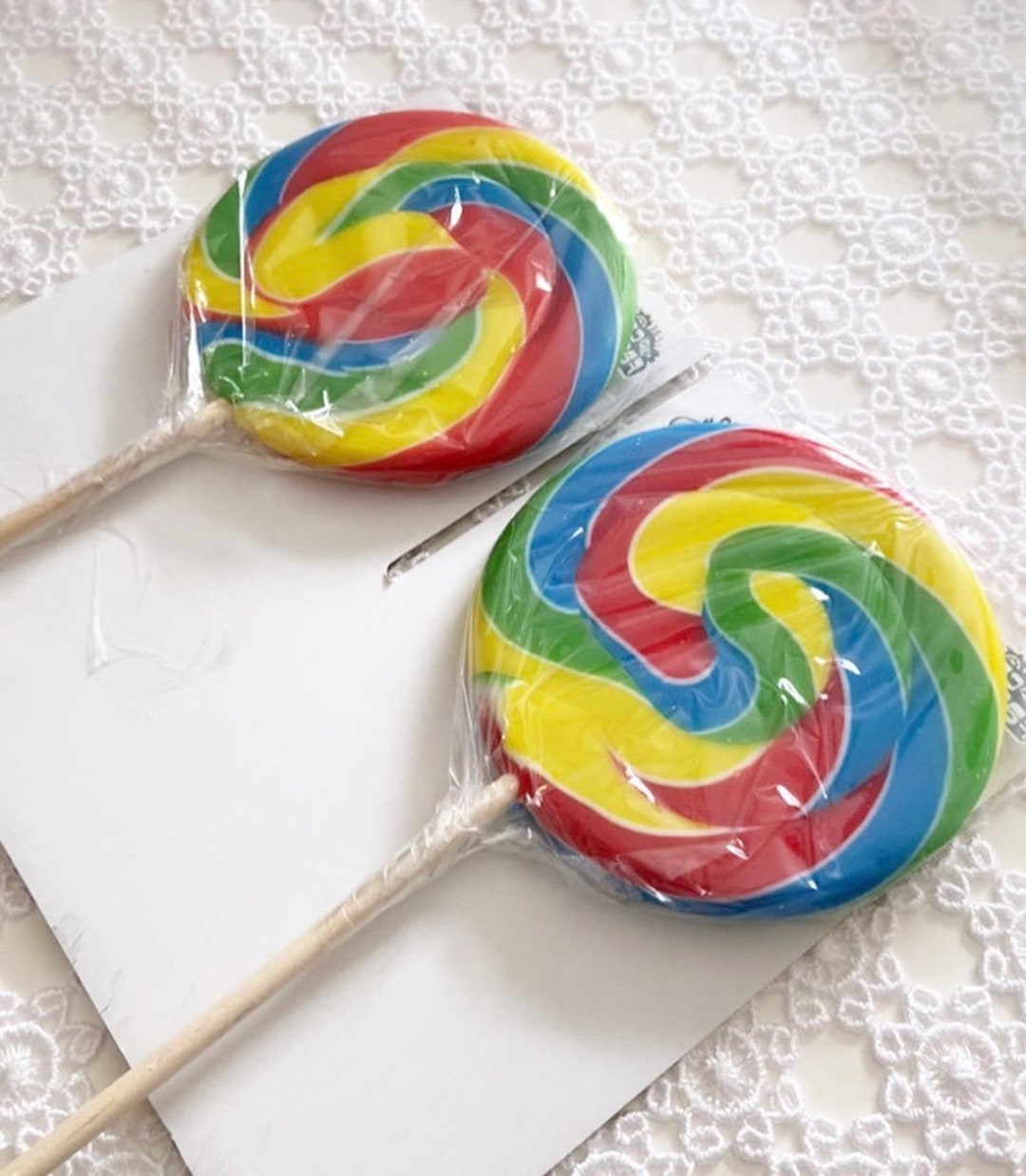 Rainbow Swirl Lollipop Cake Topper Cake Decor Rainbow Gifts Cake ...