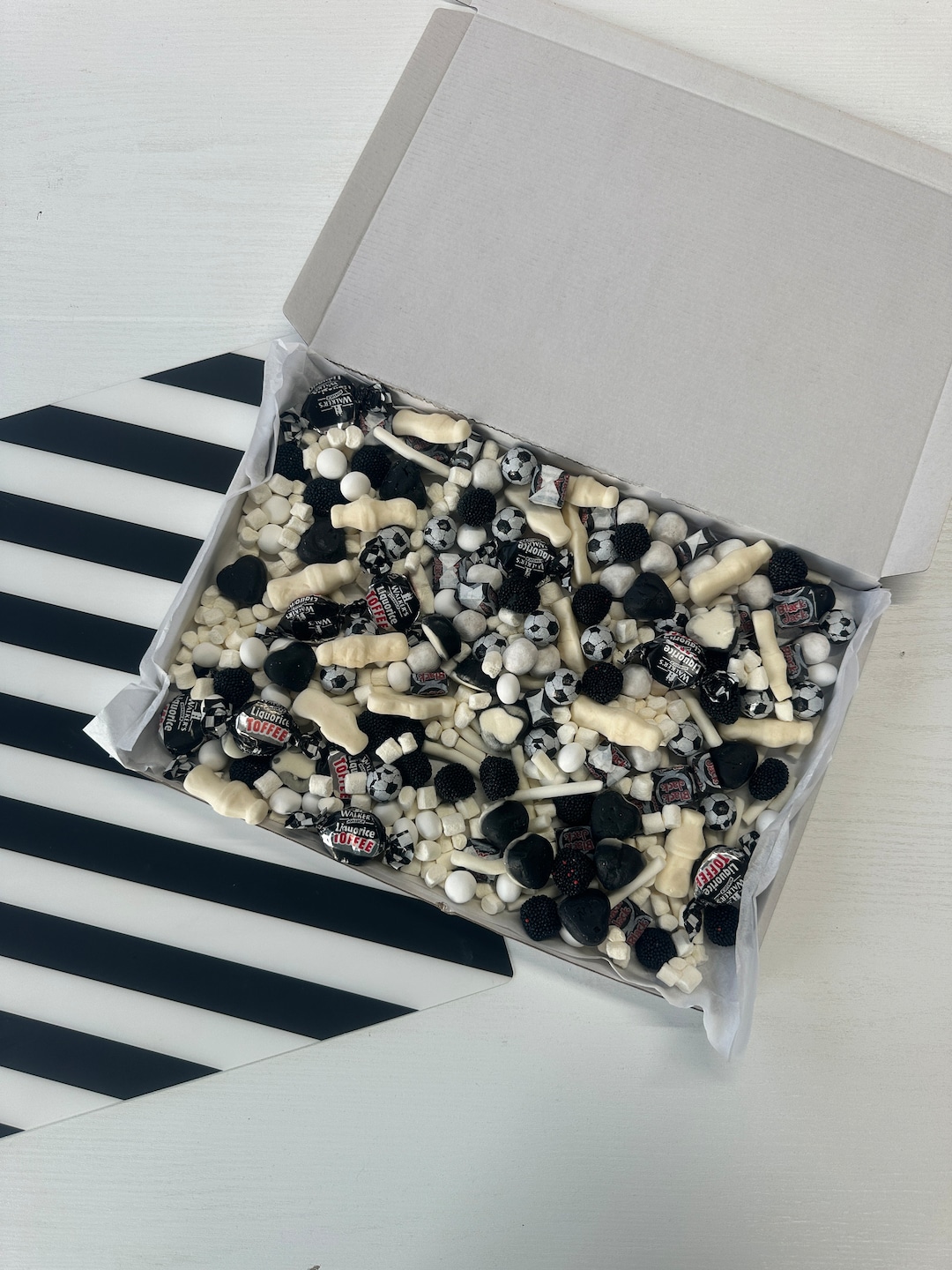 Geordie Sweet Box Magpie Sweet Box Postal Treats Black and White Treats ...