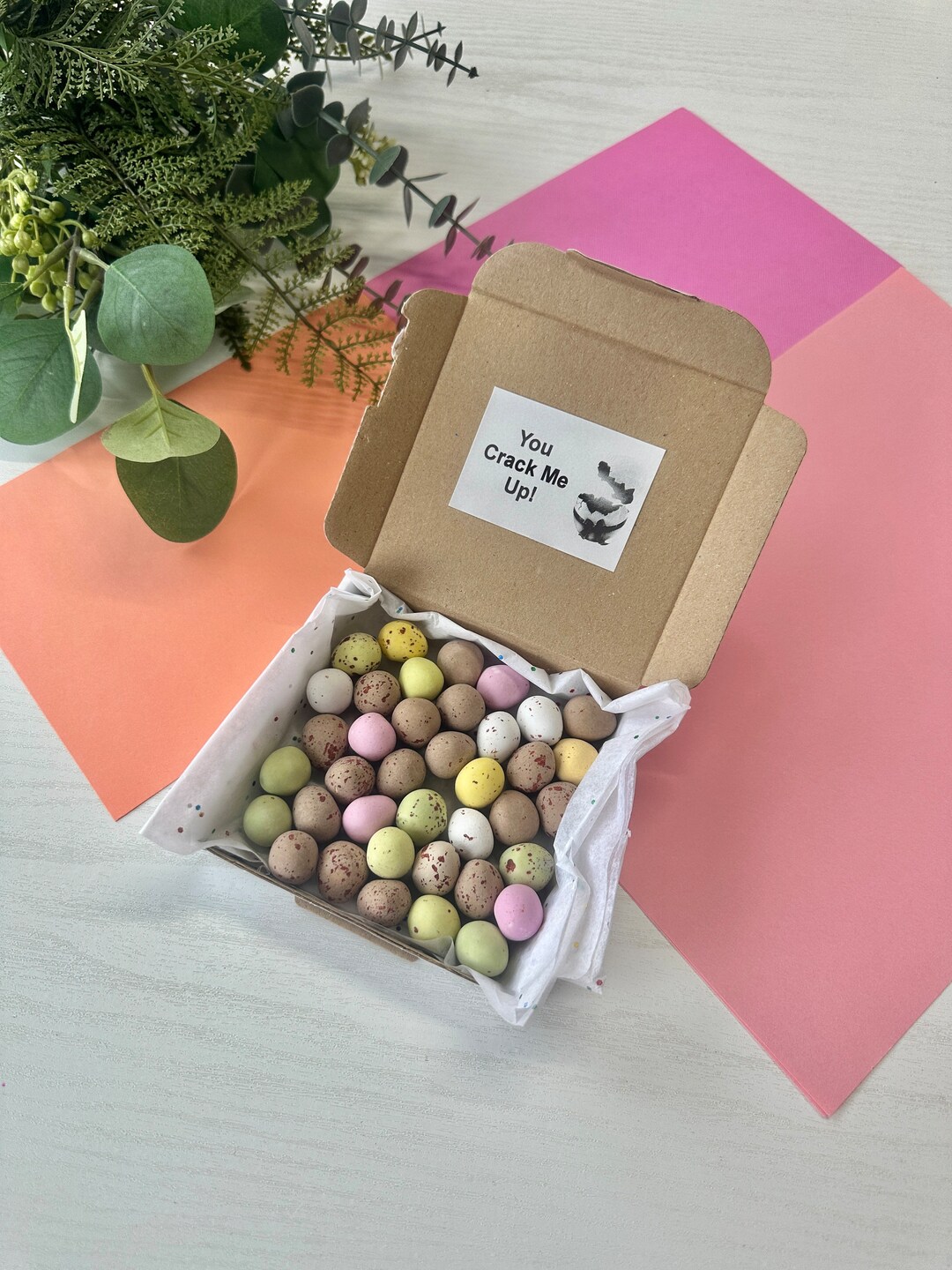 You Crack Me up Mini Egg Box Mini Eggs Birthday Treats Postal Treats ...