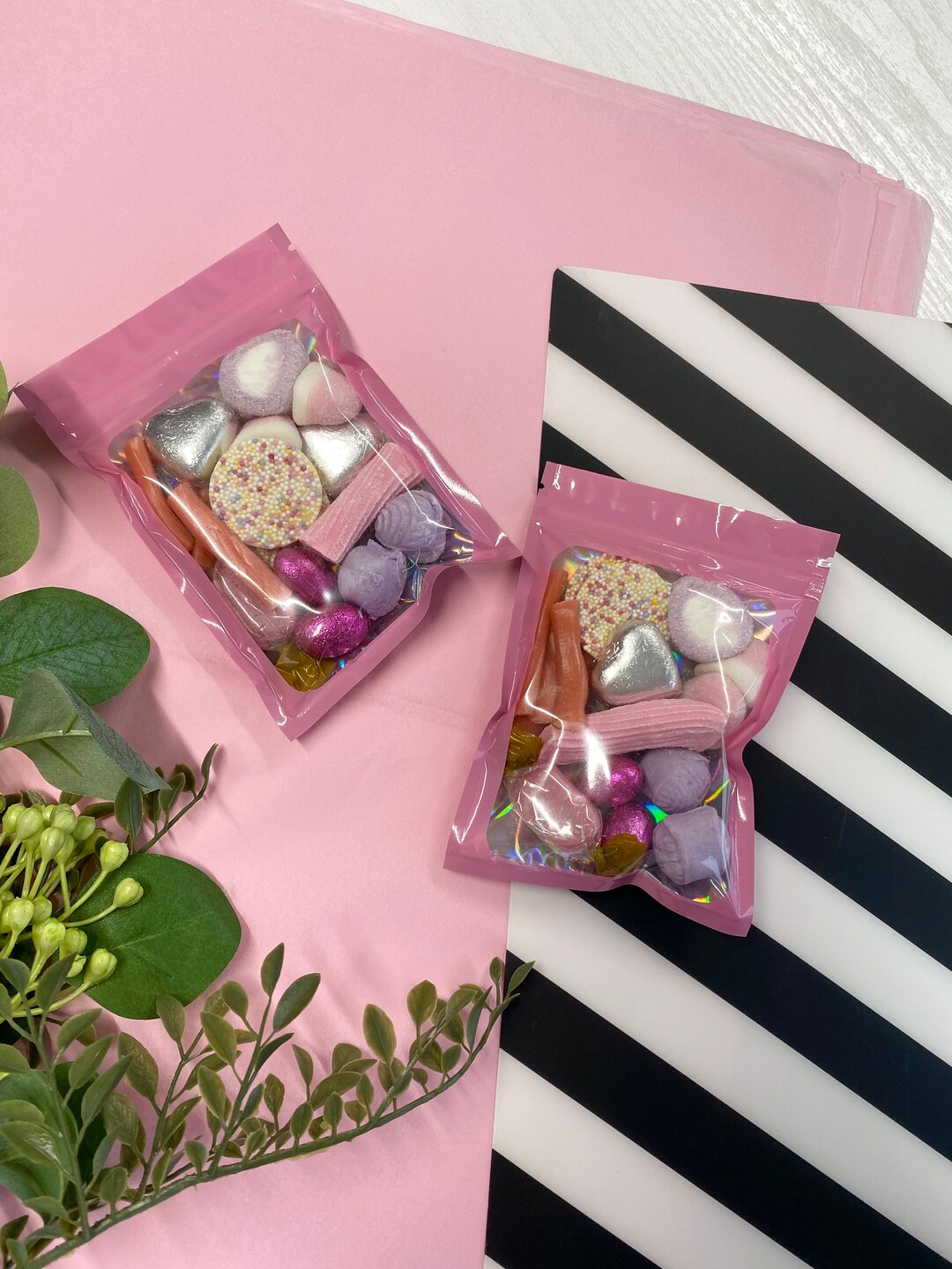 Pink Sweet Pouches Birthday Sweet Treats Sweet Treats Birthday Party ...