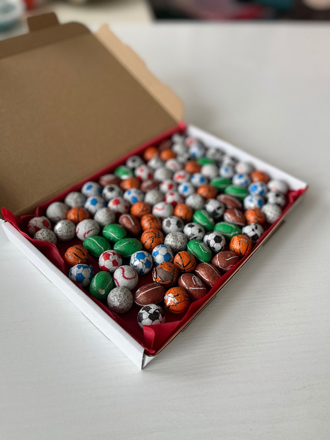 Chocolate Sports Ball Box - Postal Box - Postal Chocolate Box - Sports ...
