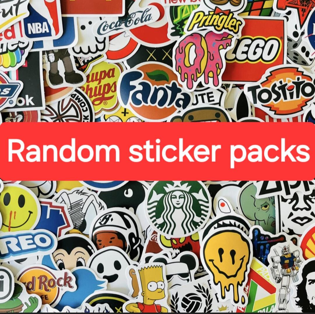 Random Sticker Pack, Mystery Sticker Box, Surprise Decals, Laptop ...