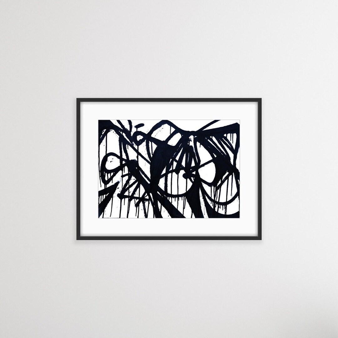 Black & White Graffiti Painting | Original Tag Painting | Contemporary ...