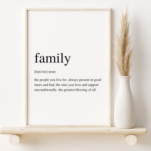 Family Definition Printable Art Family Quote Print Living - Etsy