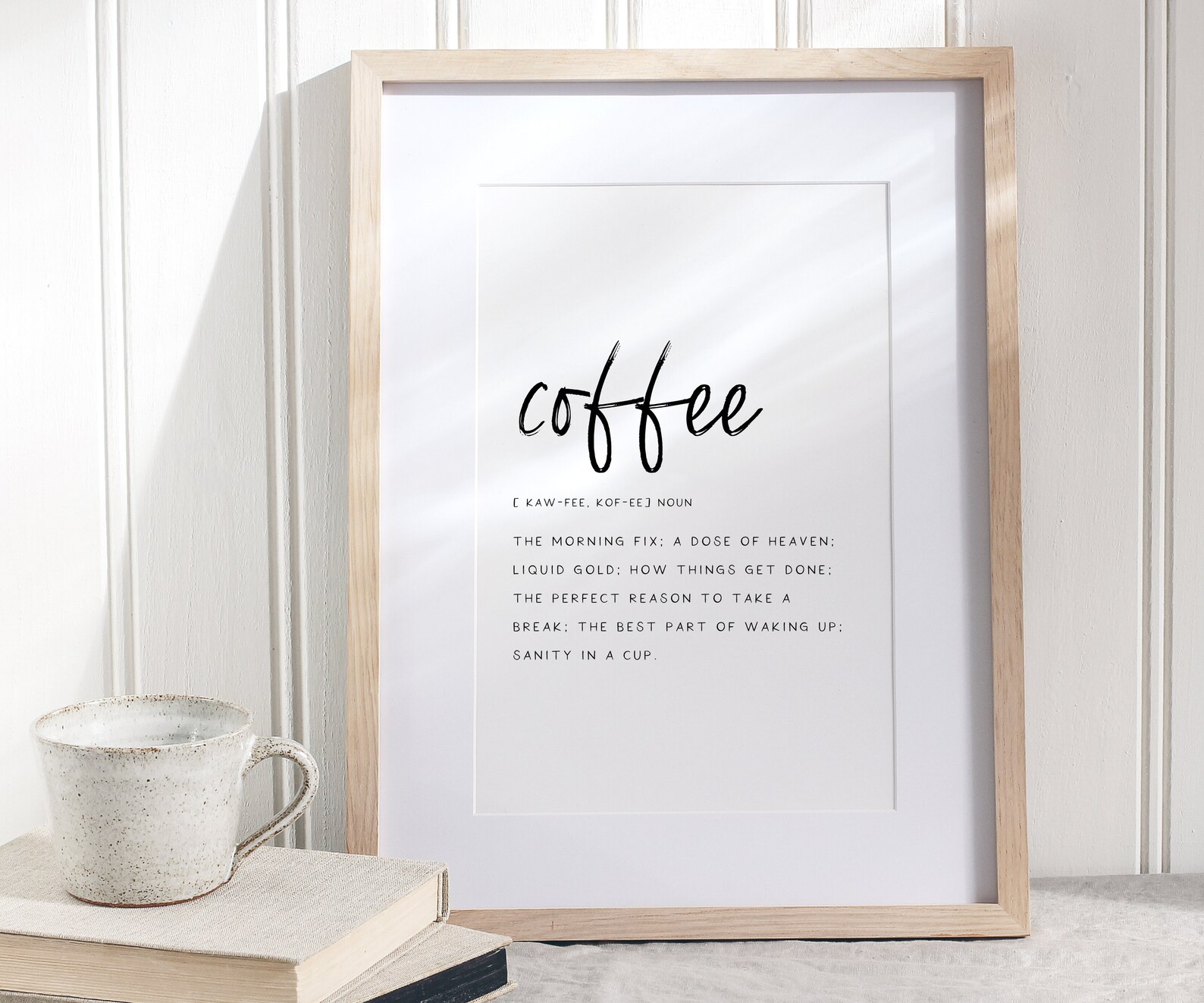 Coffee Definition Print Home Printable Art Coffee Bar Sign | Etsy