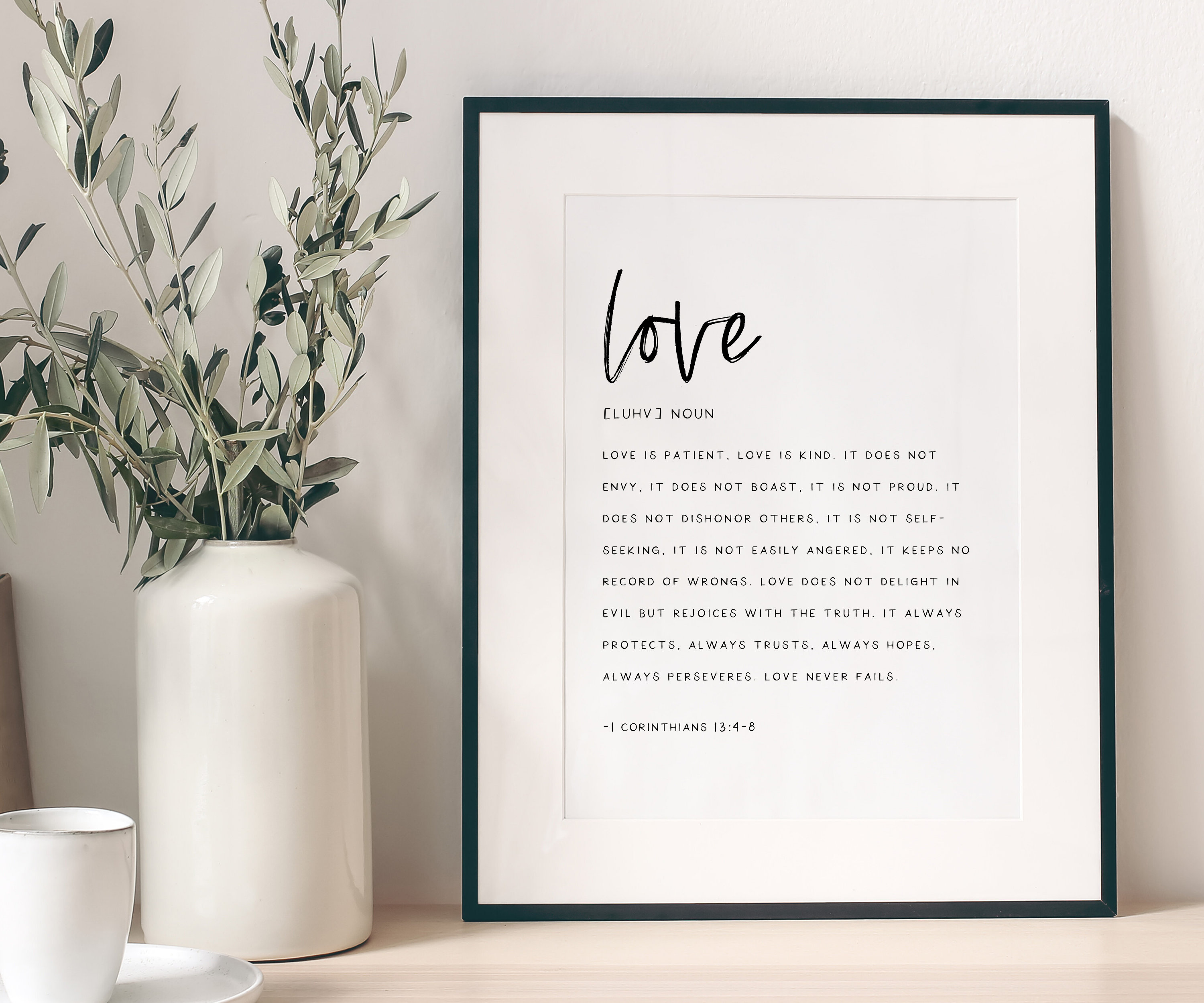 Love Definition Print Love Definition Sign 1 Corinthians 13 | Etsy