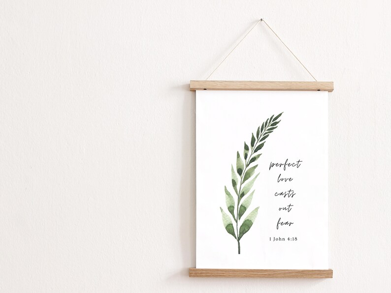 1 John 4:18 Bible Verse Quote Perfect Love Casts Out Fear - Etsy