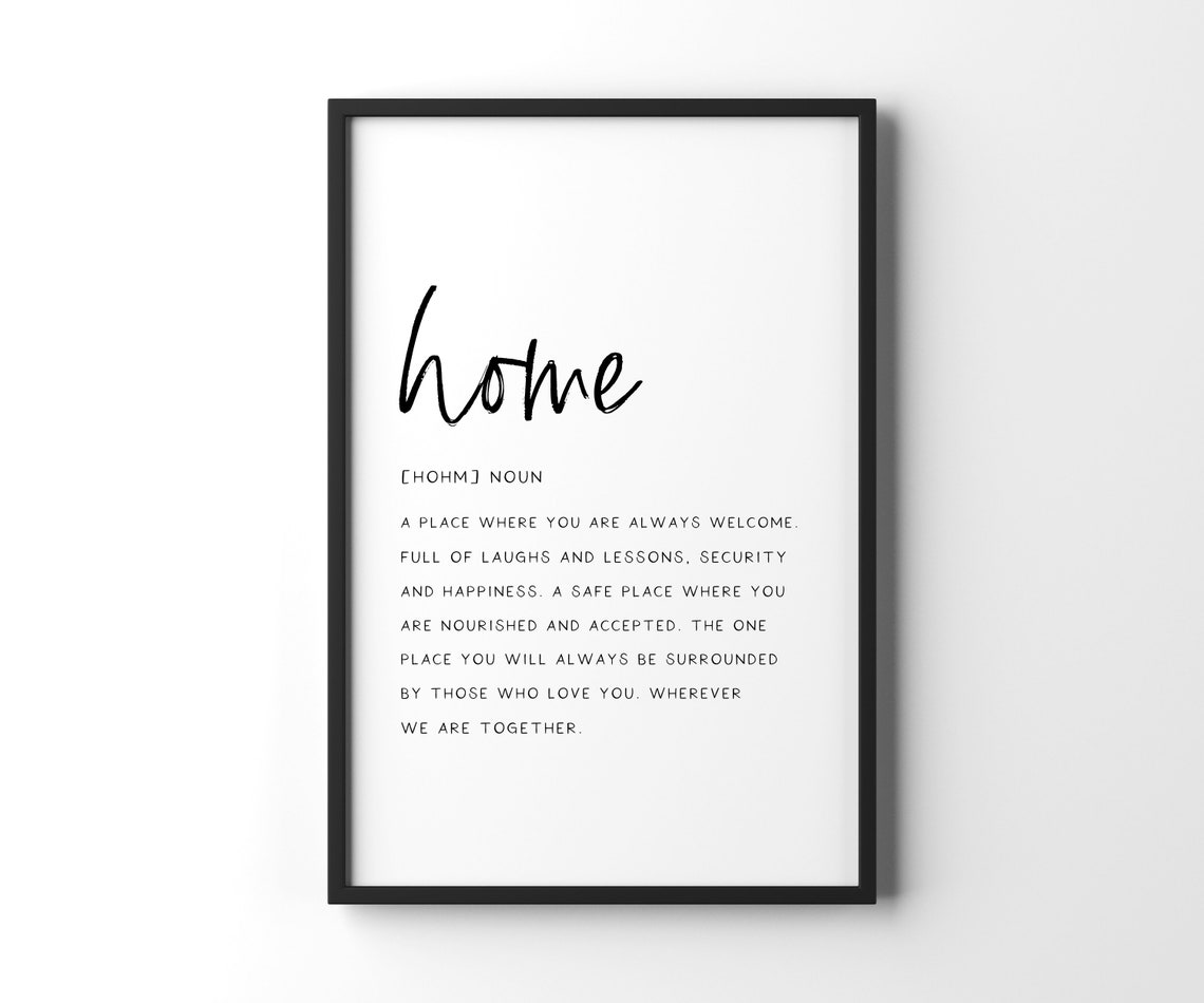 Home Definition Print Home Printable Art Prints for the - Etsy