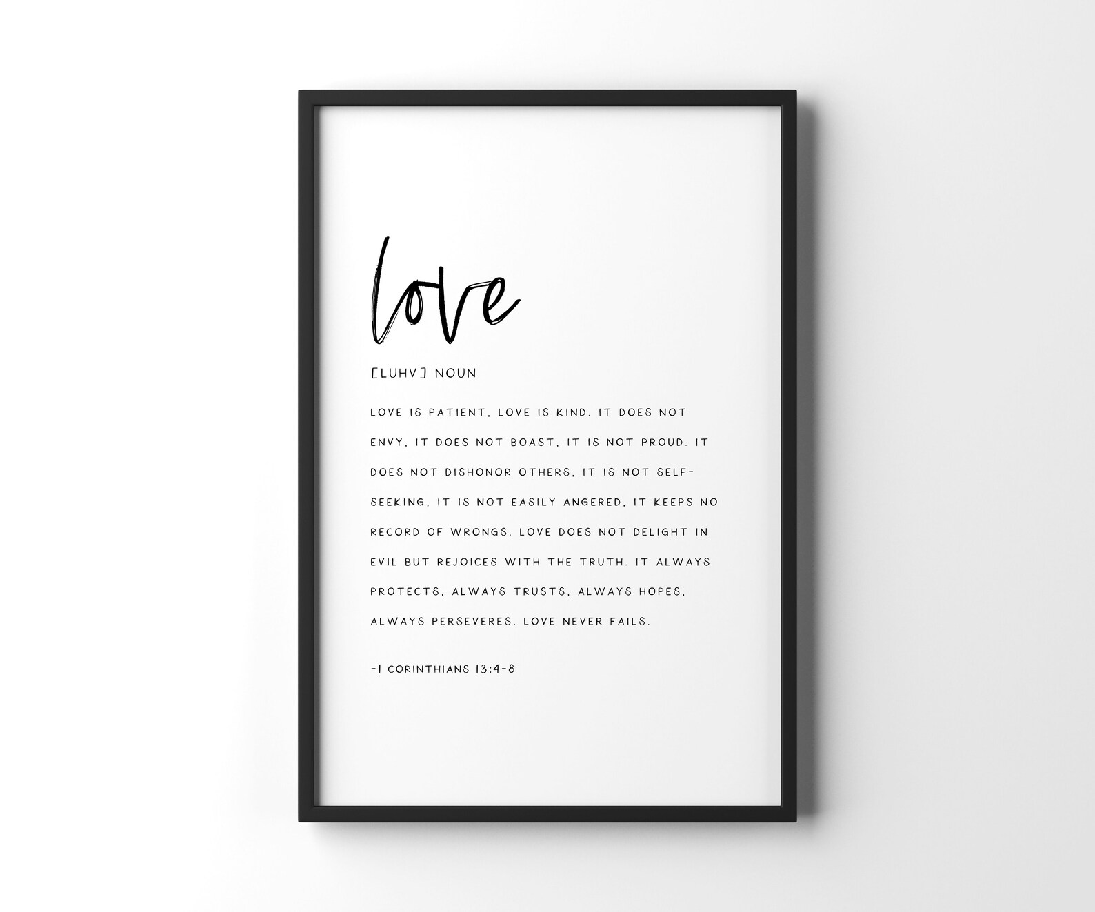 Love Definition Print Love Definition Sign 1 Corinthians 13 - Etsy