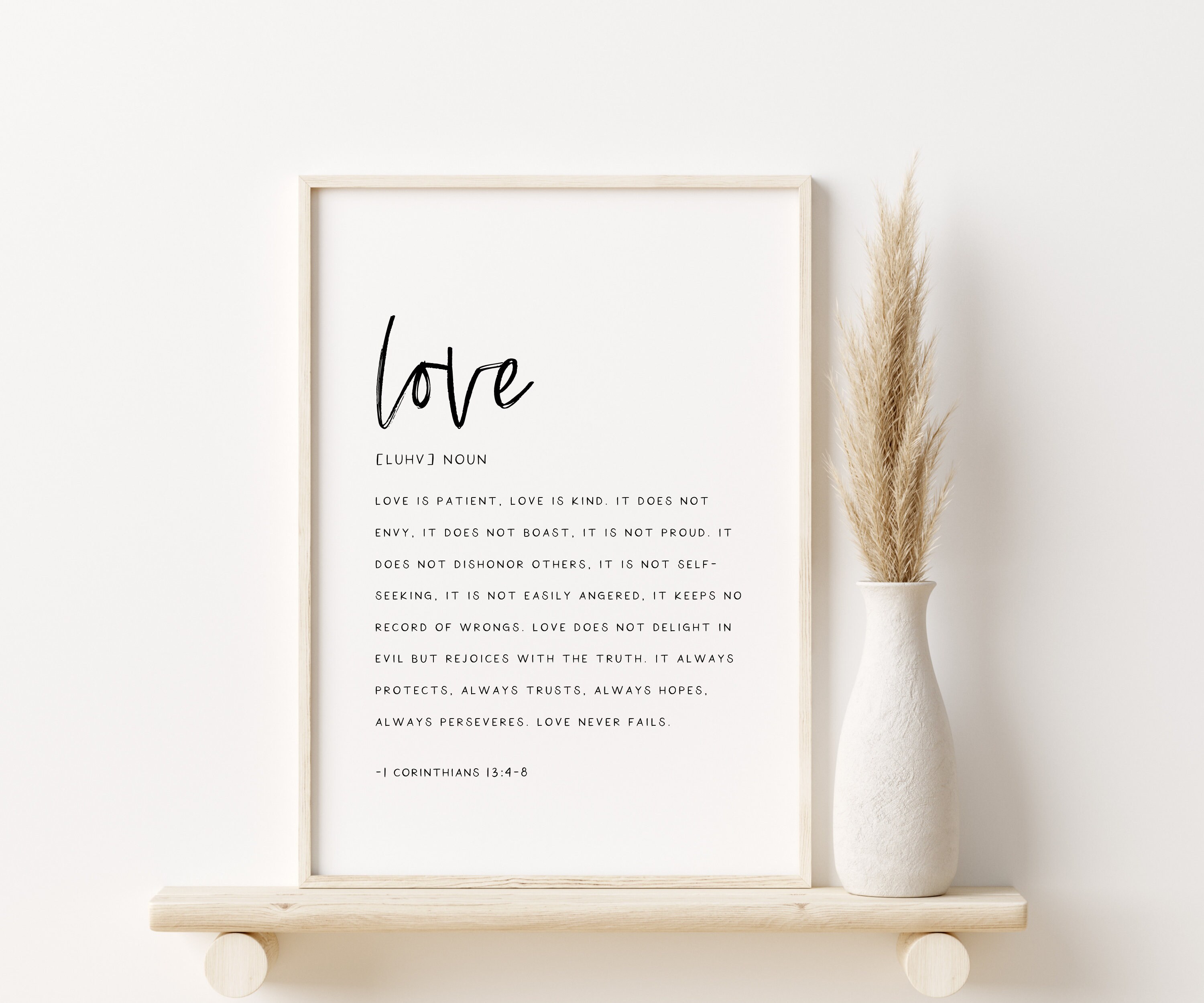Love Definition Print Love Definition Sign 1 Corinthians 13 | Etsy