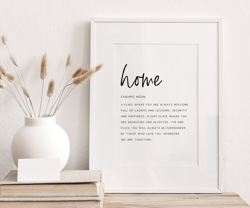 Home Definition Print Home Printable Art Prints for the - Etsy