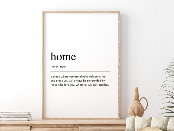 Home Definition Print Home Printable Art Home Digital Print - Etsy