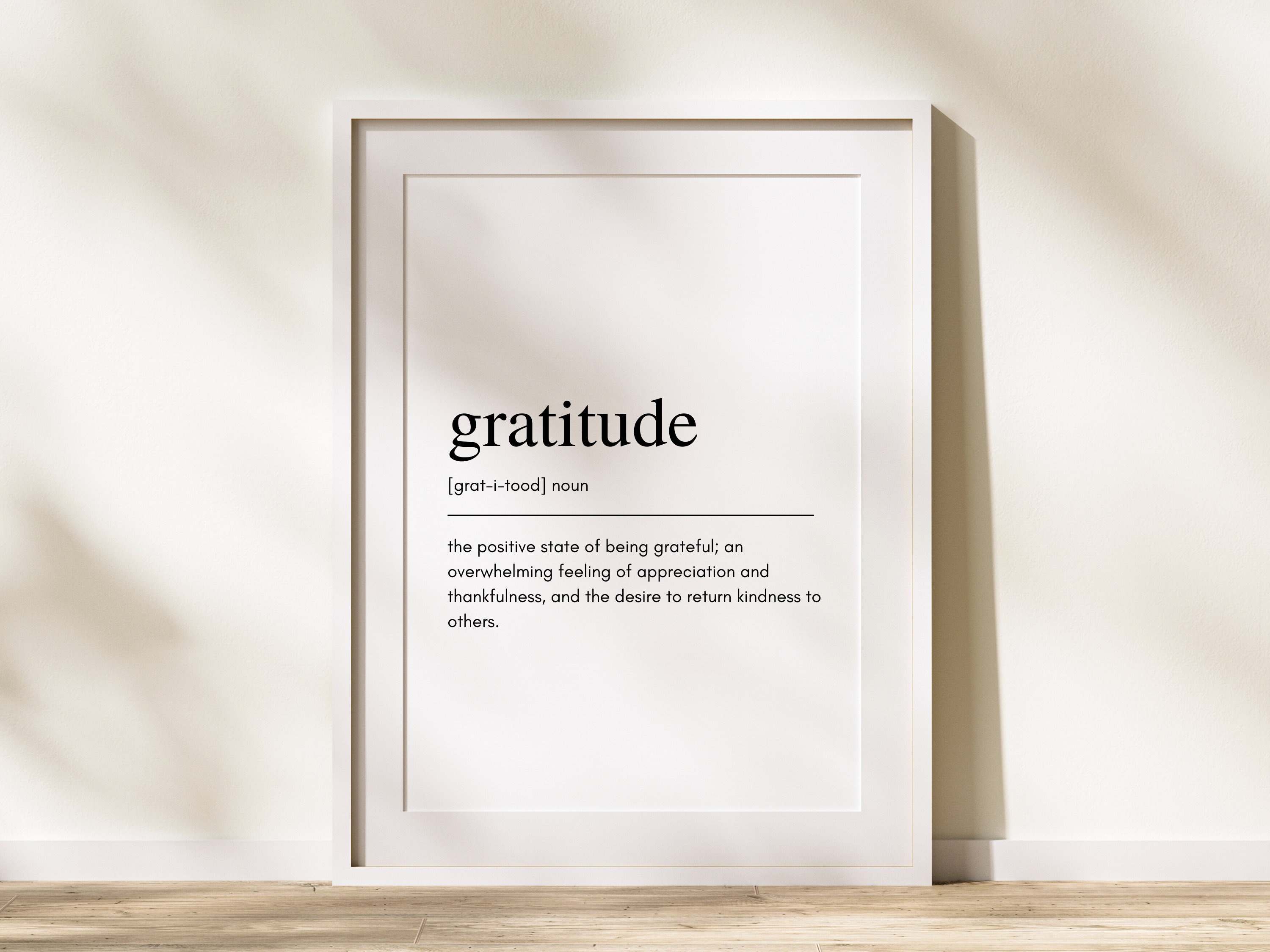 Gratitude Definition Print Gratitude Sign Thanksgiving Wall - Etsy