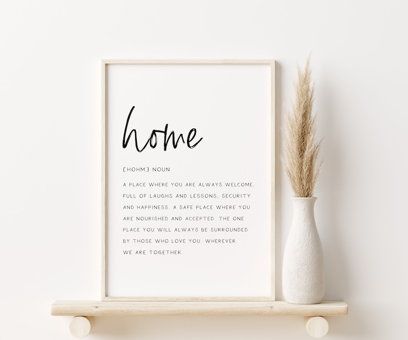 Home Definition Print Home Printable Art Prints for the - Etsy
