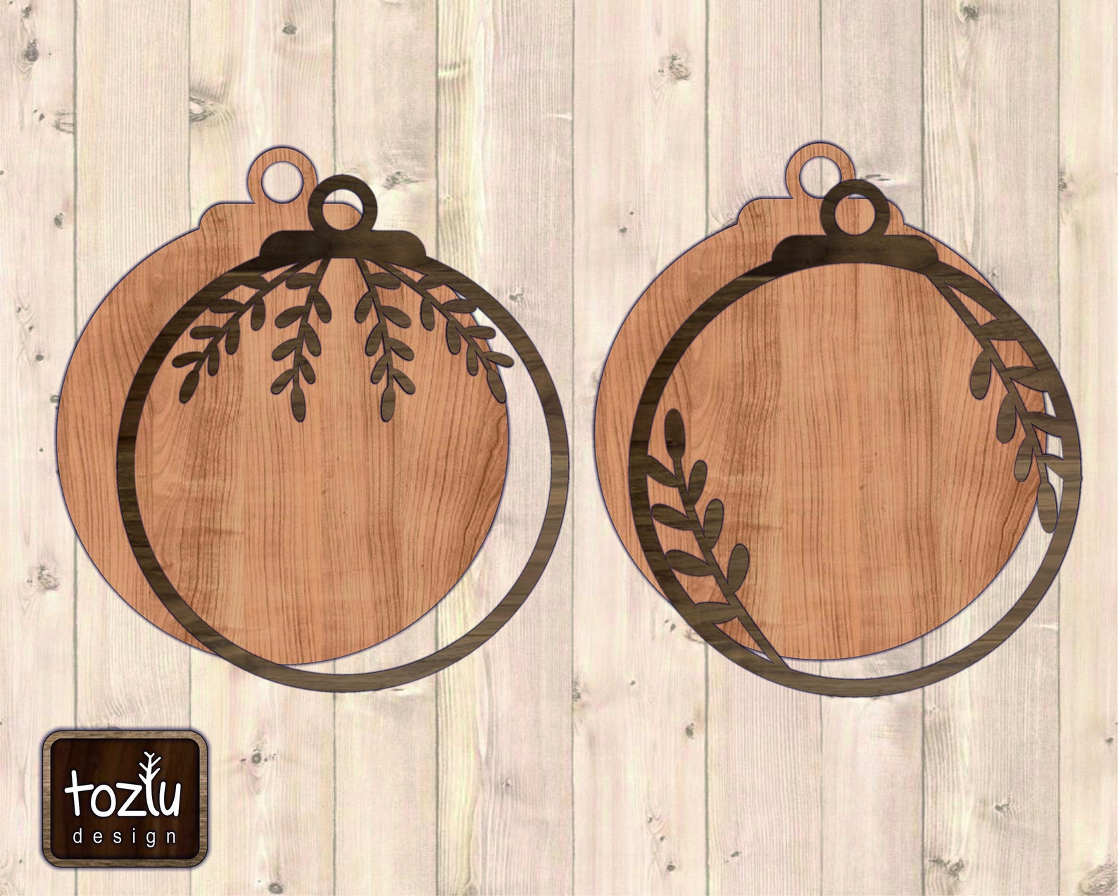 Mistletoe Ornament Laser Cut File, Glowforge SVG DXF PDF - Etsy