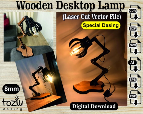 Wooden Pixar Lamp Laser Cut Vector File Svg Cdr Dxf - Etsy UK