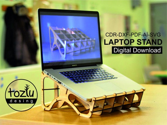 Laptop Stand Vector File | Etsy