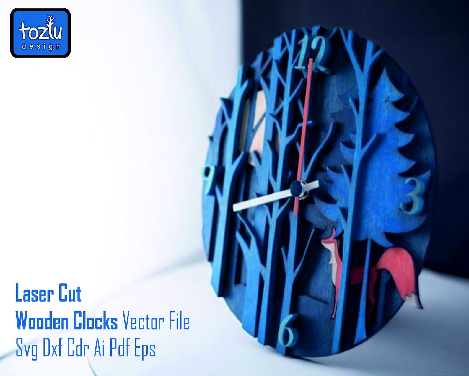 Laser Cut Wooden Wall Clock Glowforge Clock Cricut Clock - Etsy