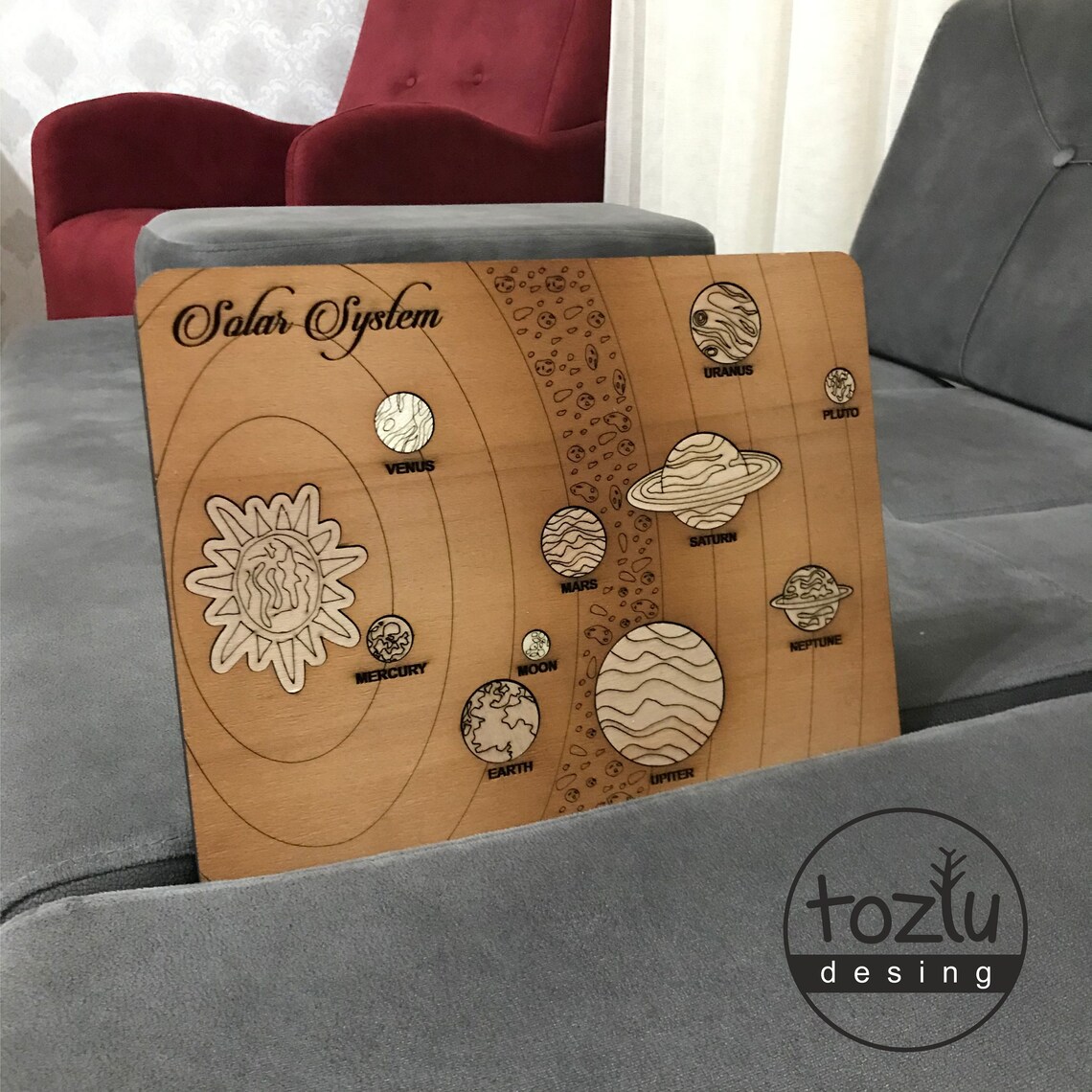Solar System Toy Vector Laser Cut File - Etsy Canada