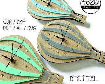 Decorative Wall Clock.laser Cut Files SVG DXF CDR Vector - Etsy