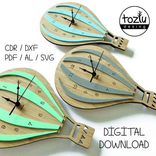 Decorative Wall Clock.laser Cut Files SVG DXF CDR Vector - Etsy