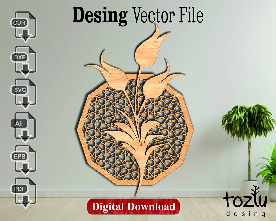 Flower Laser Cut Files Svg Cdr Dxf Ai Eps - Etsy