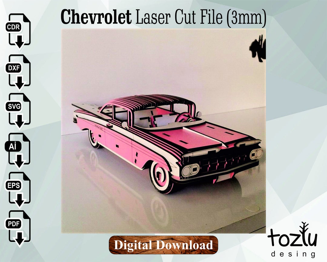 3mm Car Laser Cut Vector File Svg Cdr Dxf - Etsy