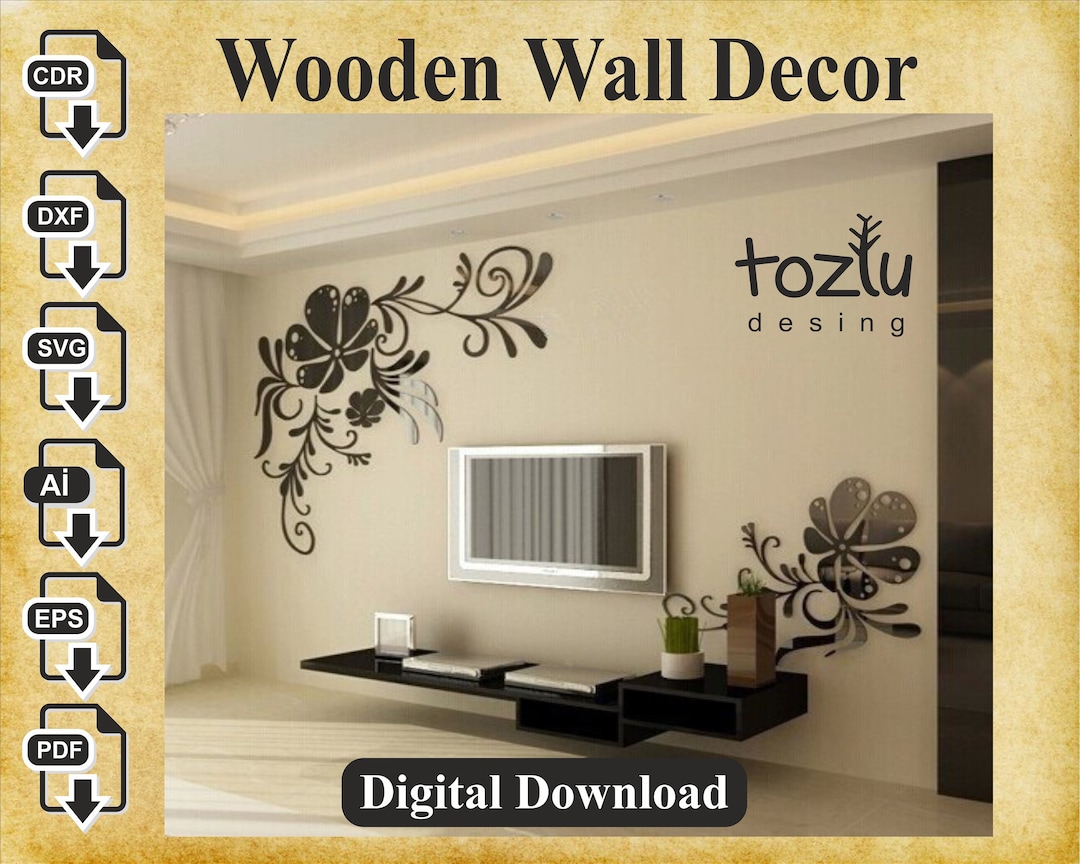 Wooden Wall Decor Vector - Etsy