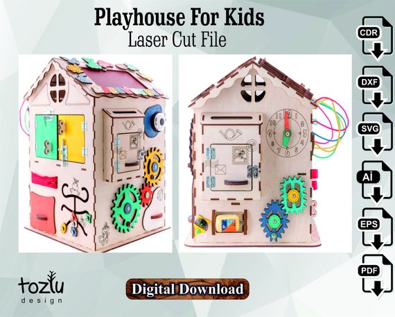Laser Cut Svg Playhouse for Kids Vector File - Etsy