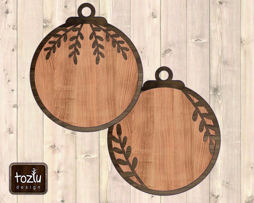 Mistletoe Ornament Laser Cut File, Glowforge SVG DXF PDF - Etsy
